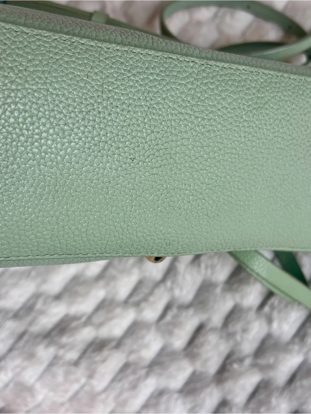 Rebecca Minkoff | Bags | Rebecca Minkoff Light Green Pebbled Leather ...